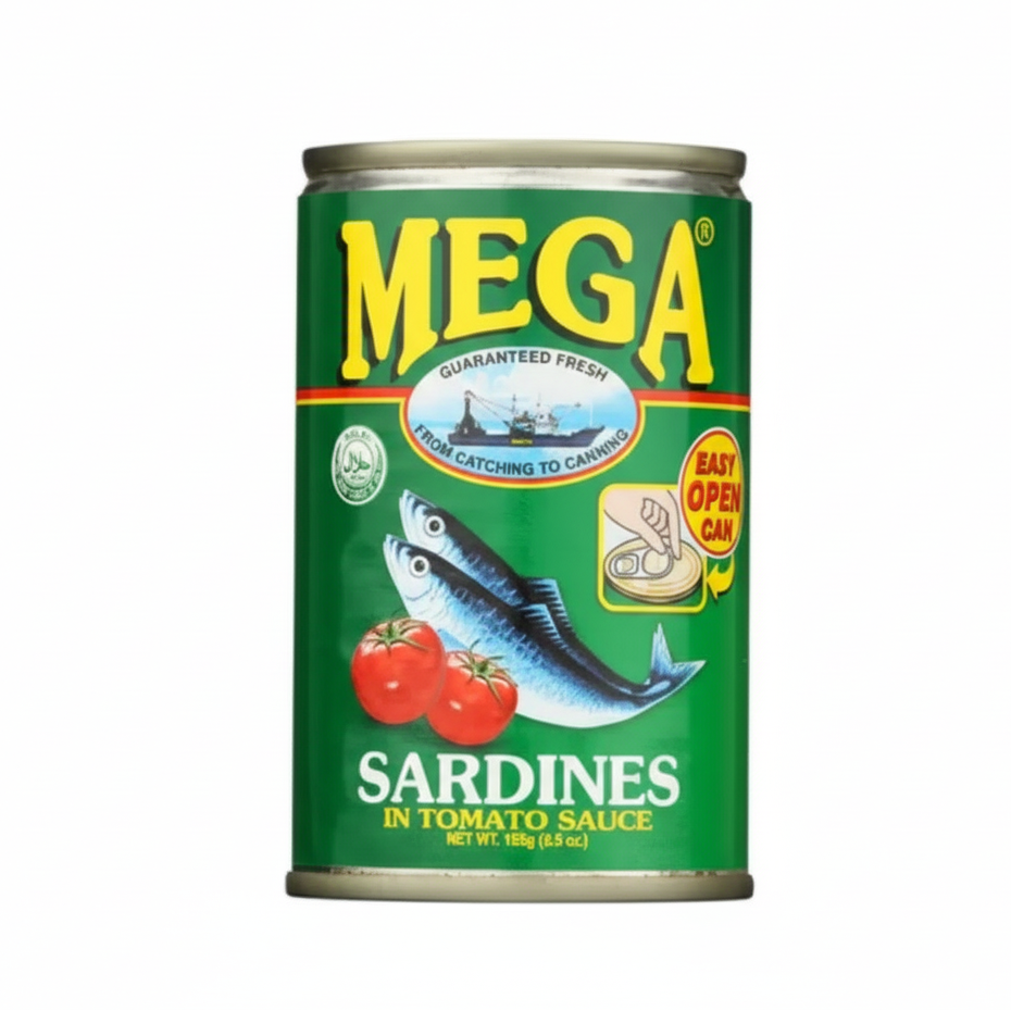 Mega Sardines in Tomato Sauce 155g GREEN – My Filipino Store